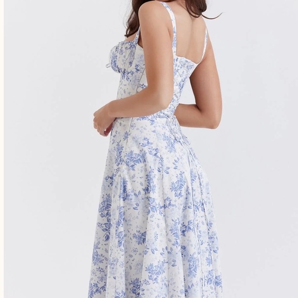 House of CB | Dresses | House Of Cb Nwt Carmen Blue Print Bustier ...